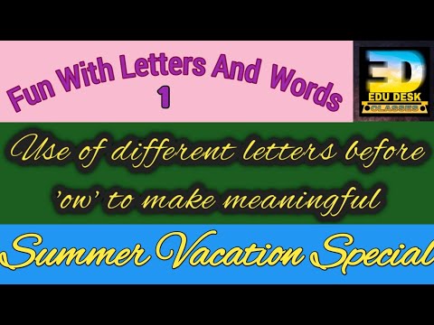 'FUN WITH LETTERS AND WORDS' (For all classes)-1