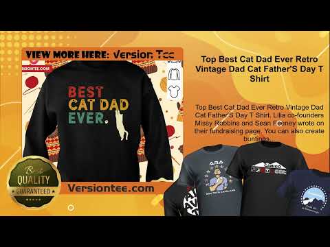 Top Best Cat Dad Ever Retro Vintage Dad Cat Father'S Day T Shirt