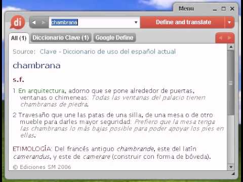 Definición de chambrana