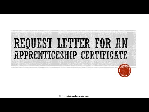 How to Write a Request Letter for Apprenticeship Completion Certificate