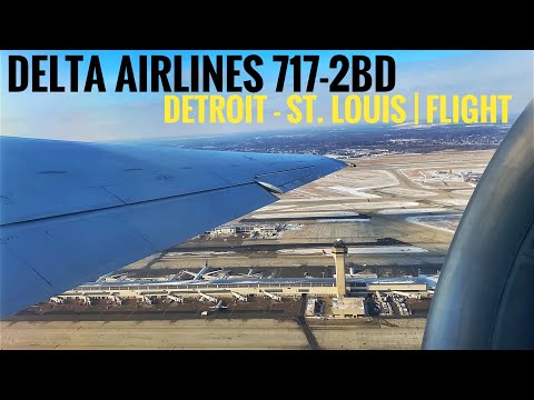 Delta Airlines 717-2BD [N954AT] Detroit to St. Louis | Full Flight