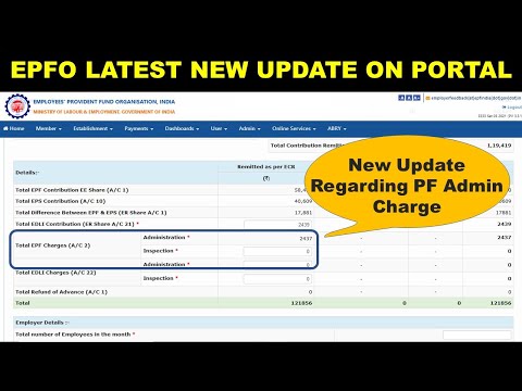 EPFO Latest Update April 2021 | PF Admin charge Calculation | @StatutorySolution