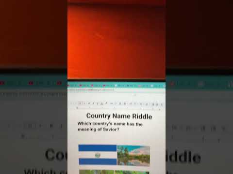 Country Name Riddle, Which country’s name has the meaning of Savior?