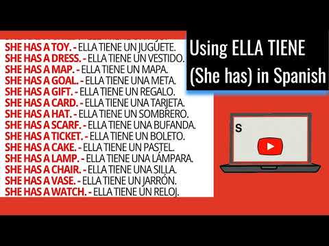 Using ELLA TIENE (She has) in Spanish #spanish #spanishlearning101