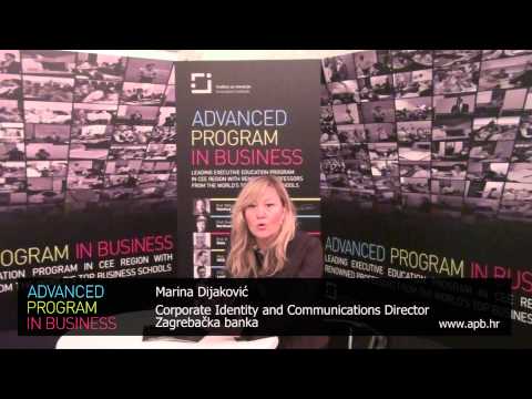 Marina Dijaković, Director, Zagrebačka banka - experience at APB (www.apb.hr)