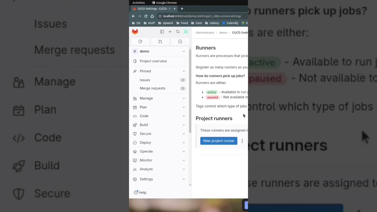Register Docker Runner/Executor with GitLab Server to Run Pipelines. #dockercompose #tech #gitlab