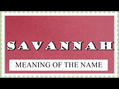 MEANING OF THE NAME SAVANNAH AND FUN FACTS ABOUT THIS NAME