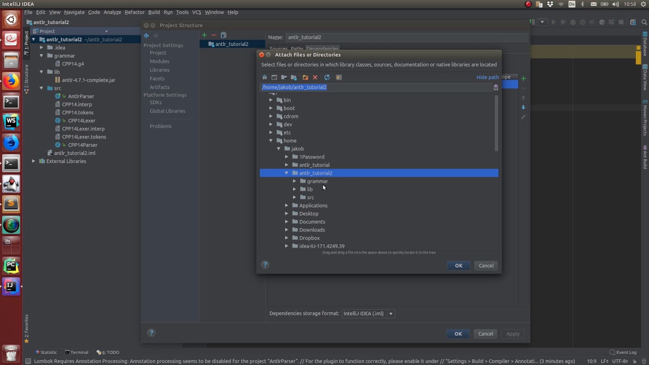 Antlr Beginner Tutorial 2: Integrating Antlr in Java Project