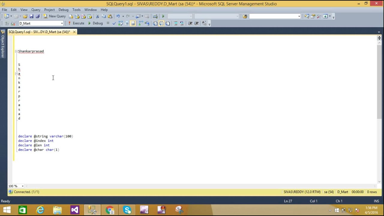 Split String with loop in Sql server