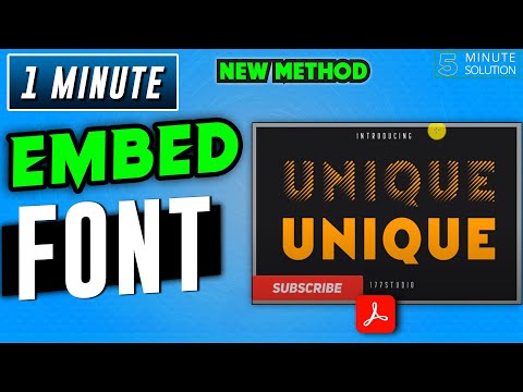 How to embed fonts in Pdf 2024 | adobe acrobat Tutorial