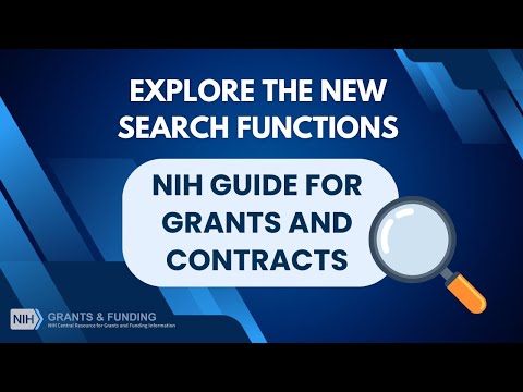 NIH Guide for Grants and Contracts: Search Functions
