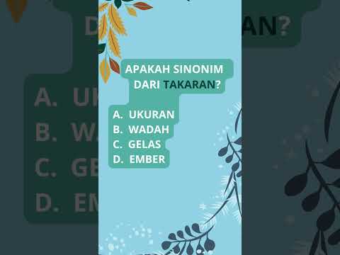 Apakah sinonim dari  takaran? #shorts #soal#sd#bahasaindonesia#sinonim#persamaankata#takaran