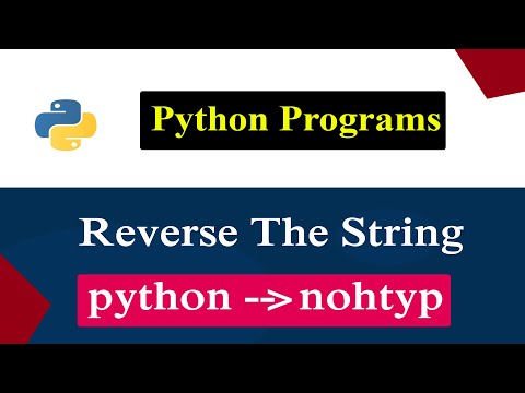Python Program To Reverse The Given String