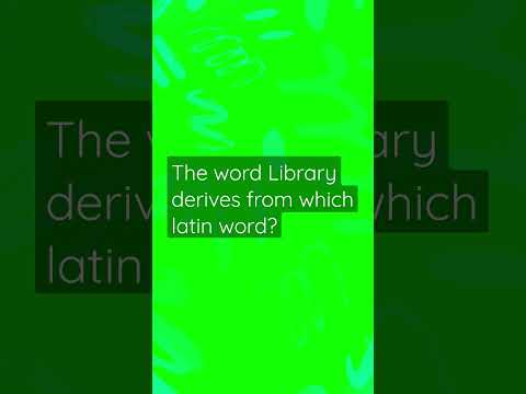 The word Library derives from which Latin word?