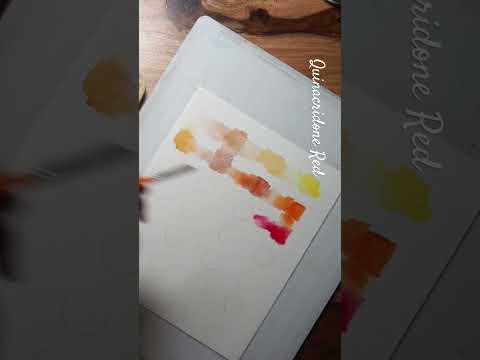 Quinacridone Red 💕❤️💕 #watercolor #quinacridonered #watercolorswatch