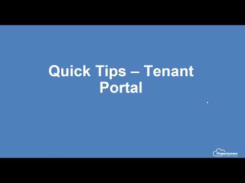 Tenant Portal Instructional Video