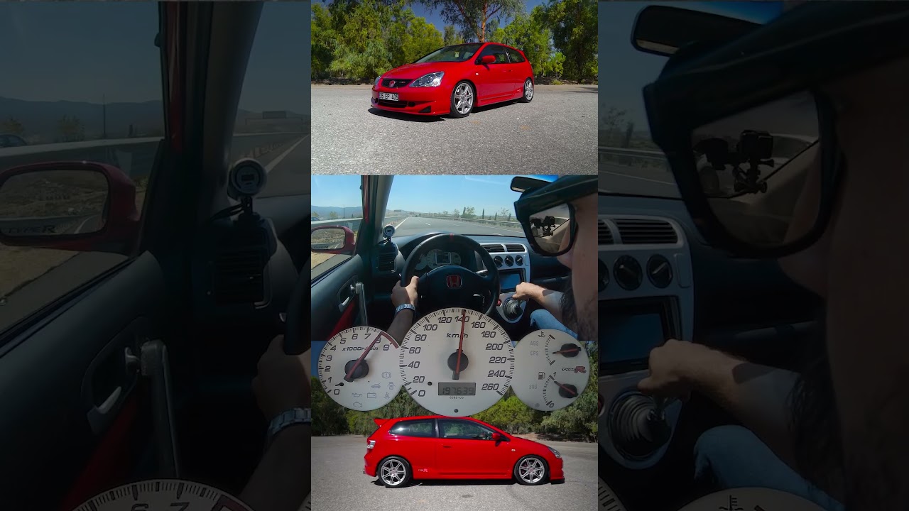 HONDA CIVIC TYPE R EP3 | 100-200km/h / K24 SWAP VTEC SOUND !