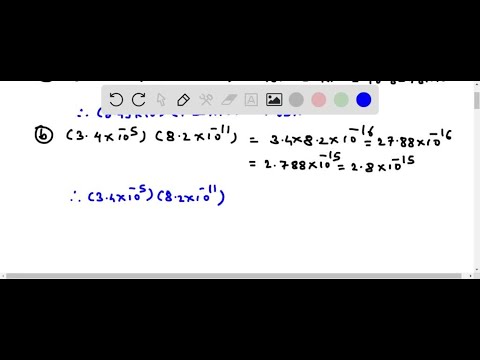 Multiply: (a) (6.49 ×10^7)(7.22 ×10^-3) (b) (3.4 ×…