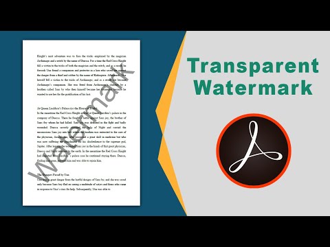 How to add transparent watermark to pdf in adobe acrobat pro 2017