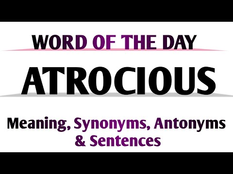 Atrocious Meaning in Hindi | Atrocious Meaning in English | What does Atrocious Mean?