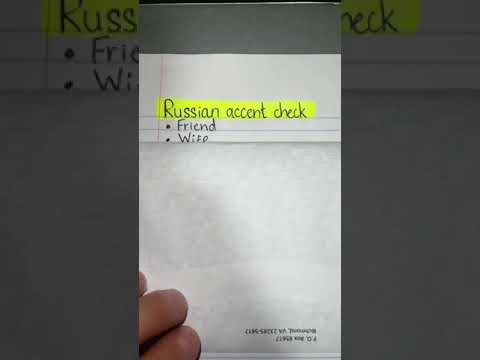 Russian accent check ๐ท๐บ