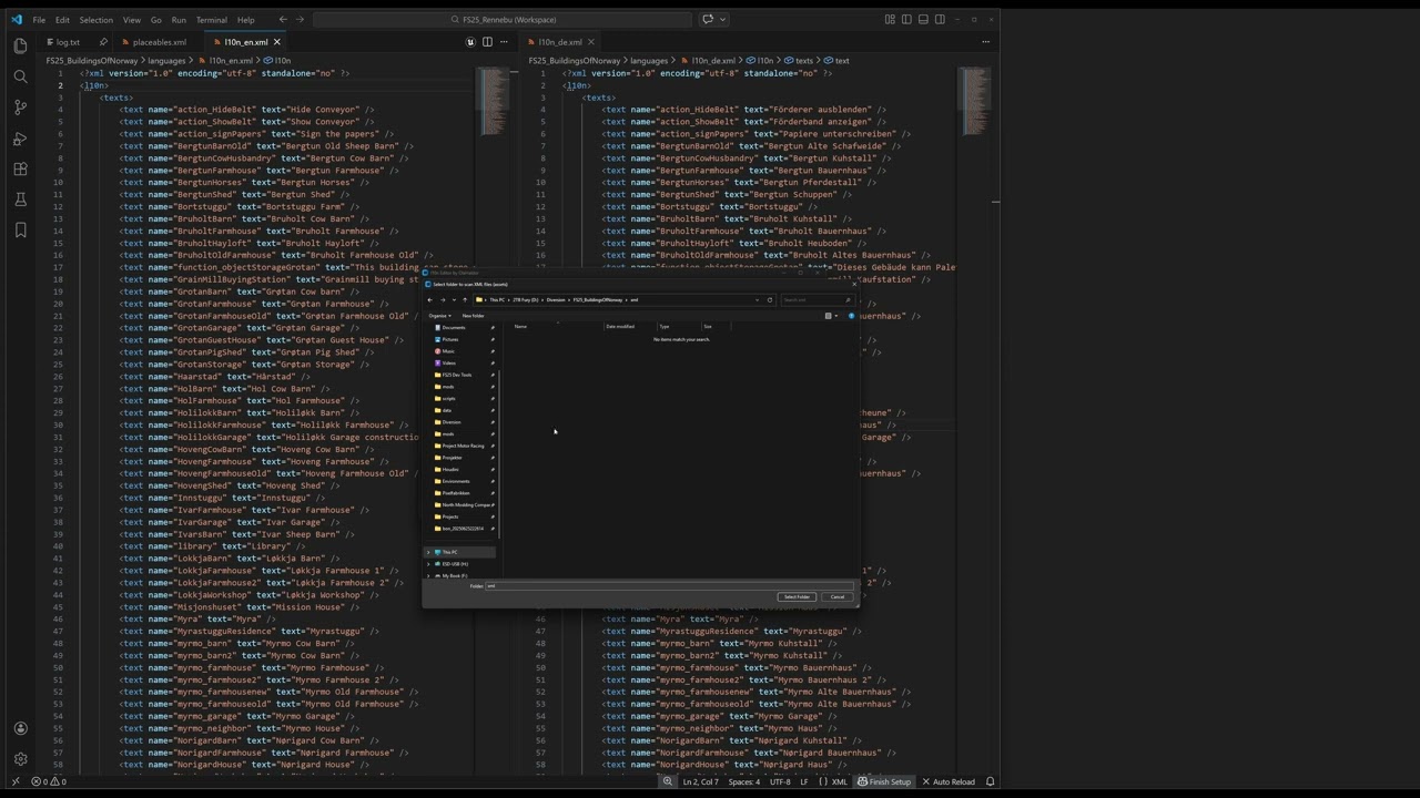 l10n Language Editor for Farming Simulator