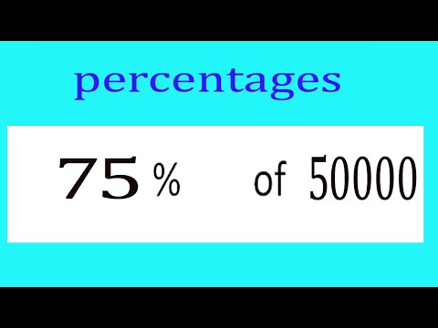 Percentages 75 Percentage(%) of 50000