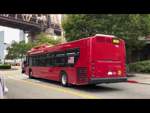 RIOC #250 on the Red Bus Route signed as “NOT IN SERVICE” at the Roosevelt Island Tram Station