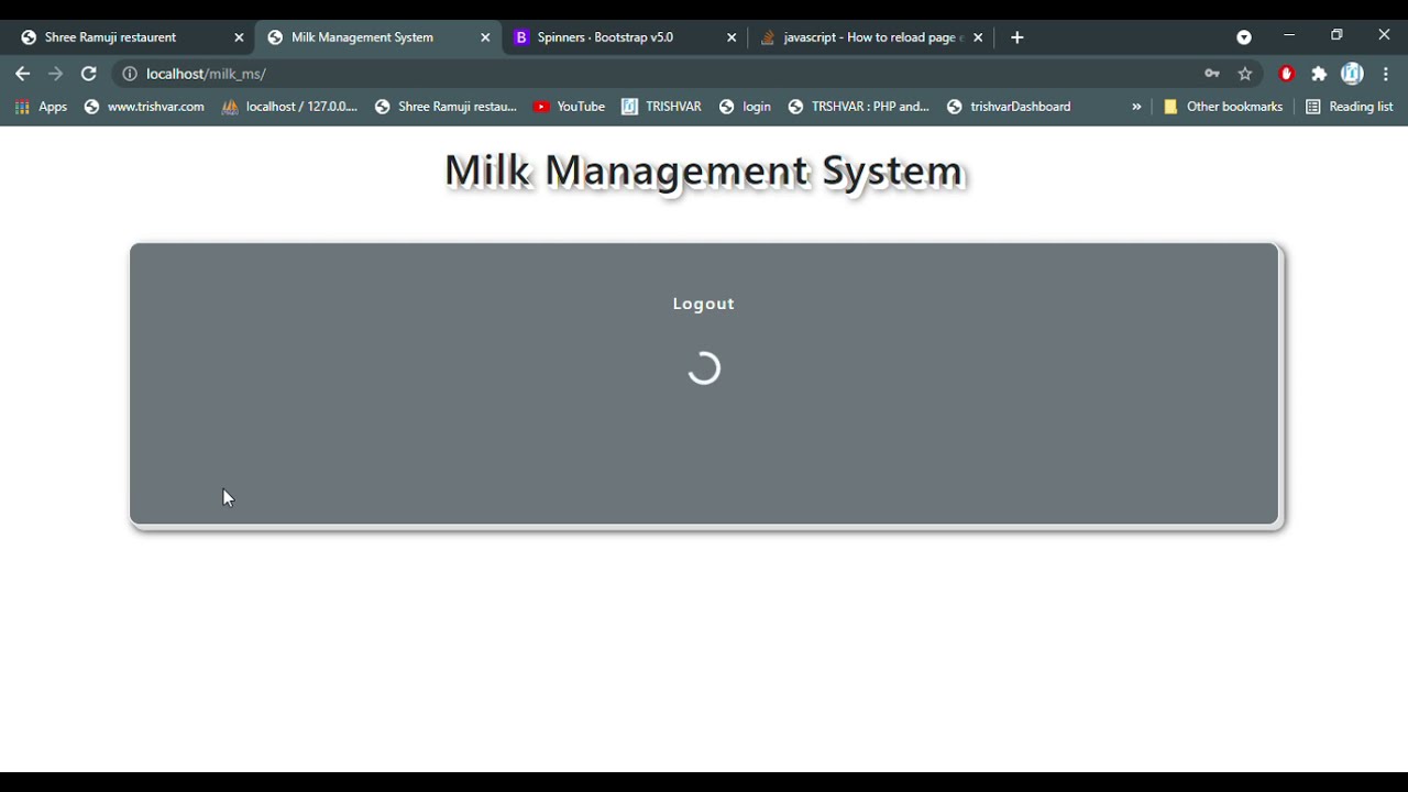 Milk Management System in php upcoming project with source code