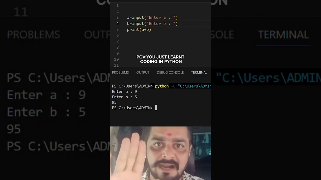 pov : you just learnt coding in python #shorts #python #coding #funny #meme #pov #fun #programming