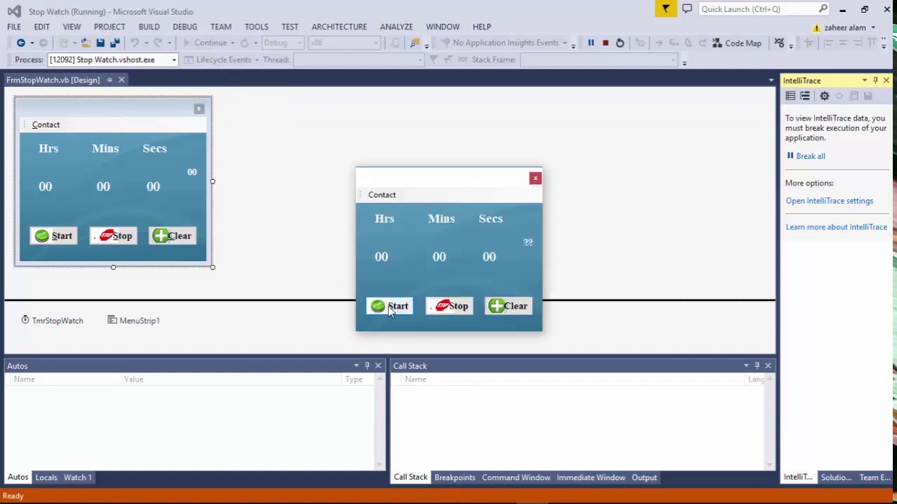 How to Make Stop Watch in VB.Net