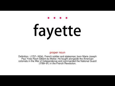 How to pronounce fayette - Vocab Today