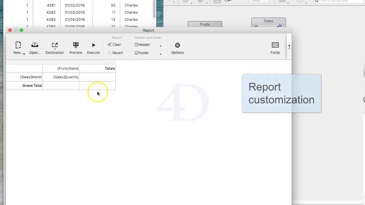 Quick Report: Cross Tables