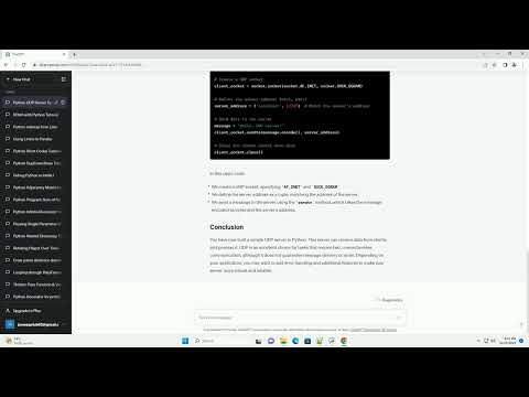Build a Python UDP server