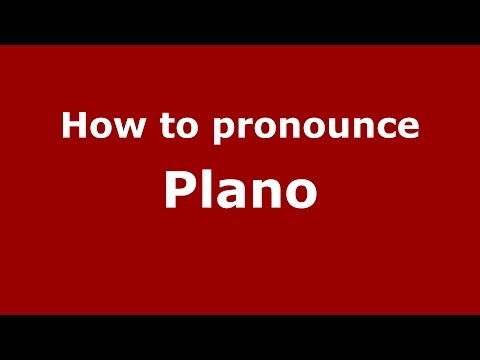 How to pronounce Plano (Italian/Italy) - PronounceNames.com