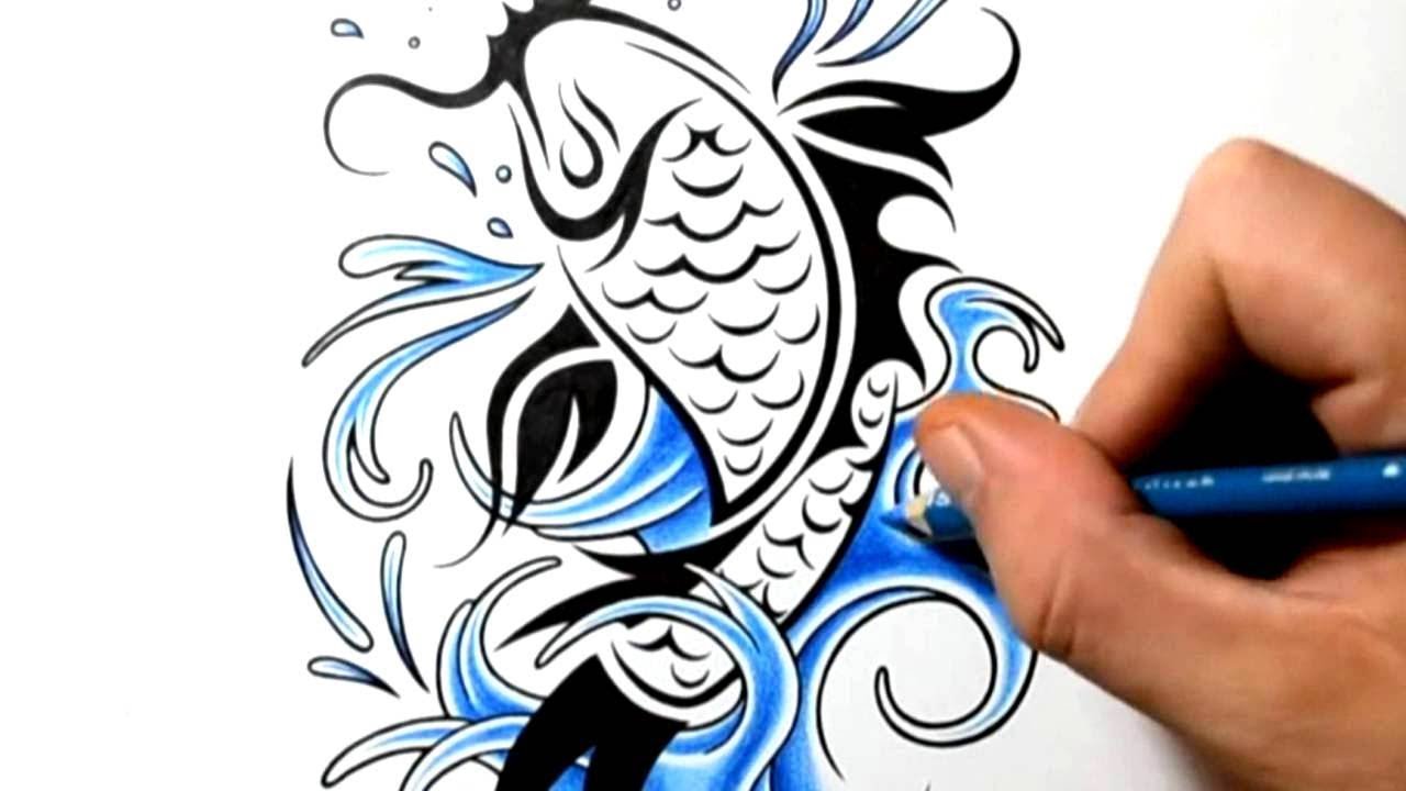 Designing a Koi Fish Tribal Tattoo Design - Unique Timeless & Stylized!