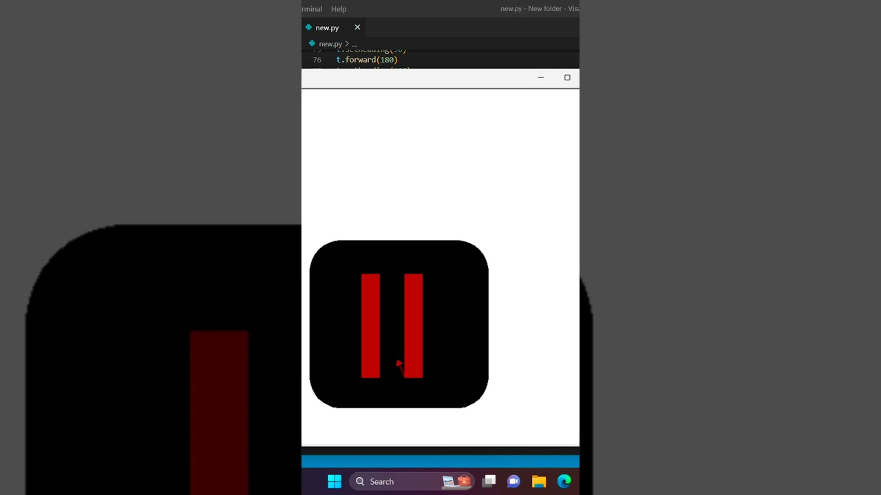 Netflix logo using python language #python #shorts #coding #viral