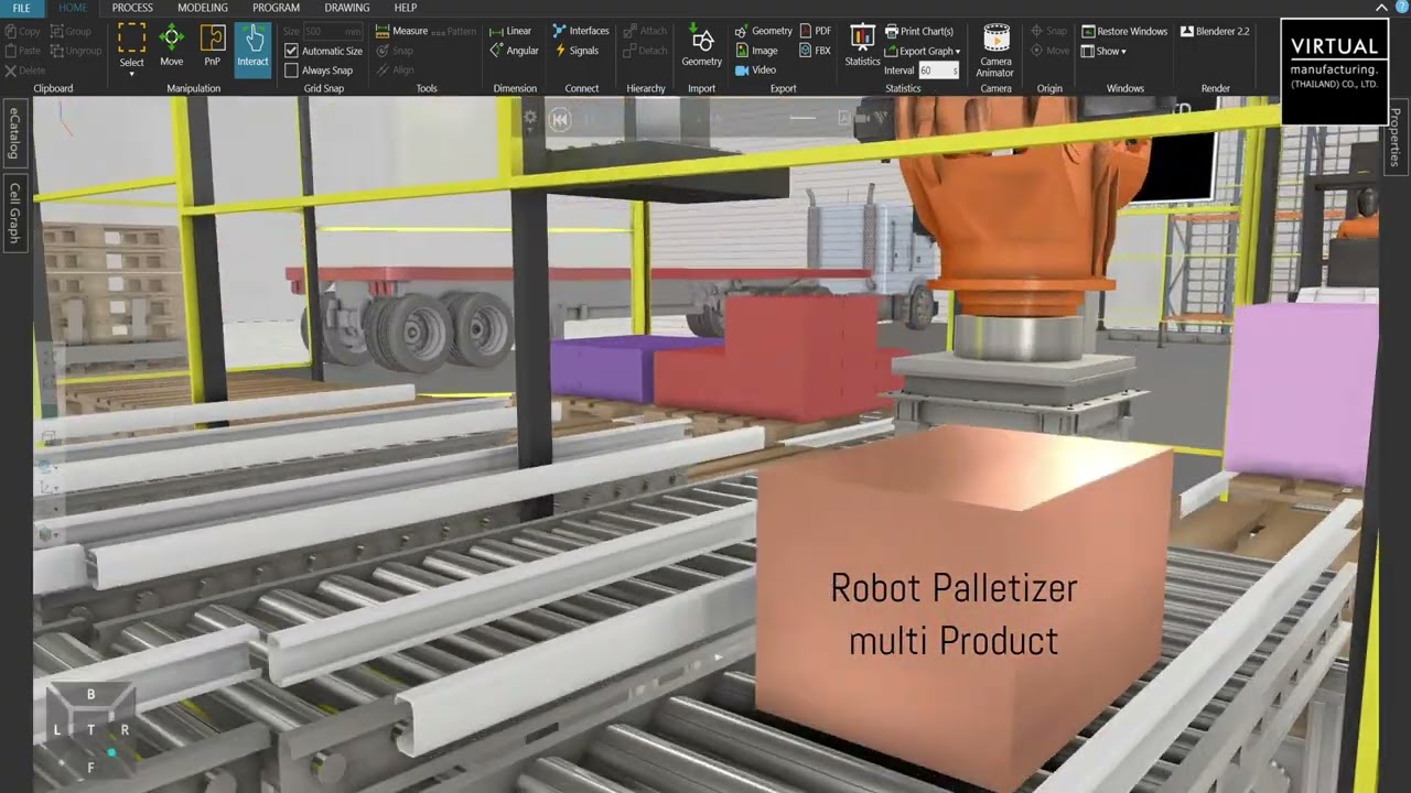 Warehouse Managers: Optimize Palletizing with This 3D Layout by Visual components