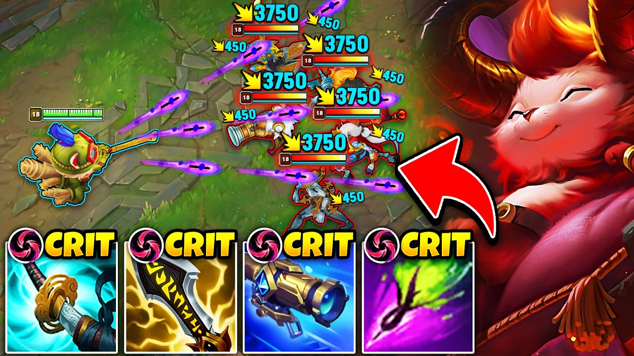 TEEMO BUT MY DARTS CRIT YOU AND IT'S 100% BROKEN! (NEW AD RATIO)