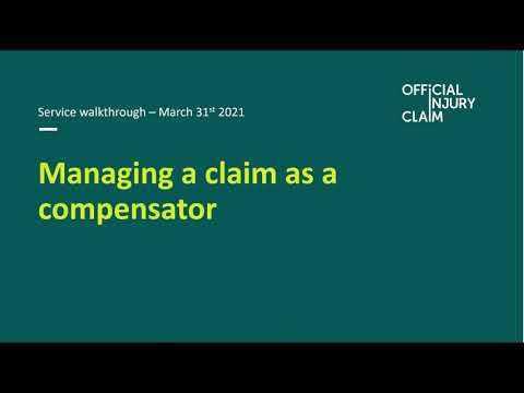Service walkthrough: Compensator claim management