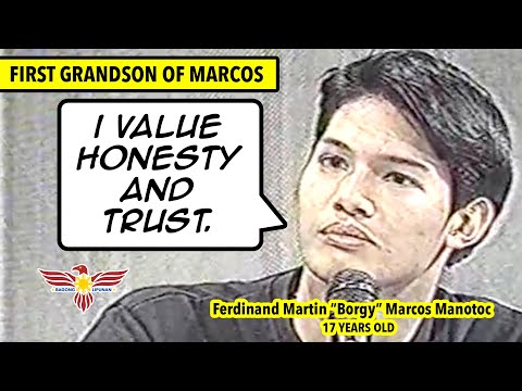 An interview of the 17-year old Marcos' grandson, Borgy Manotoc