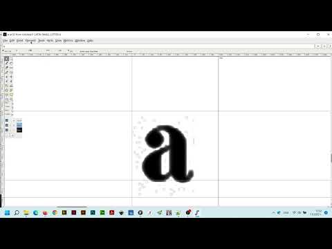 Import JPG image in FontForge and autotrace it to a glyph