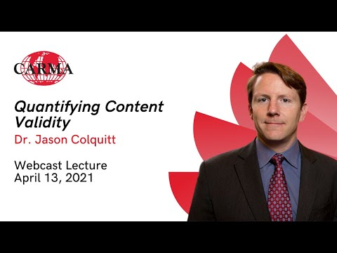 What is Content Validity in Survey Research? - Dr. Jason Colquitt - CARMA Clips