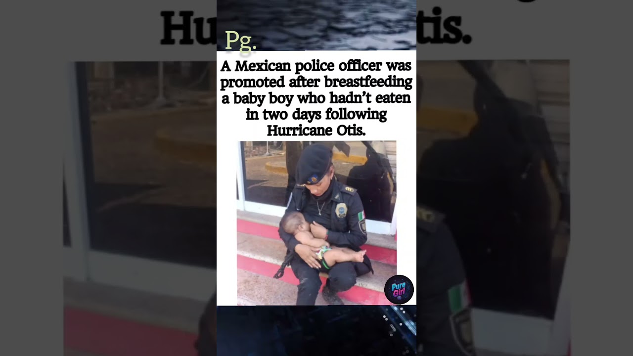 Heroic Mexican Police Officer Promoted After Breastfeeding Starving Baby 👏🇲🇽 #HumanityFirst #shorts