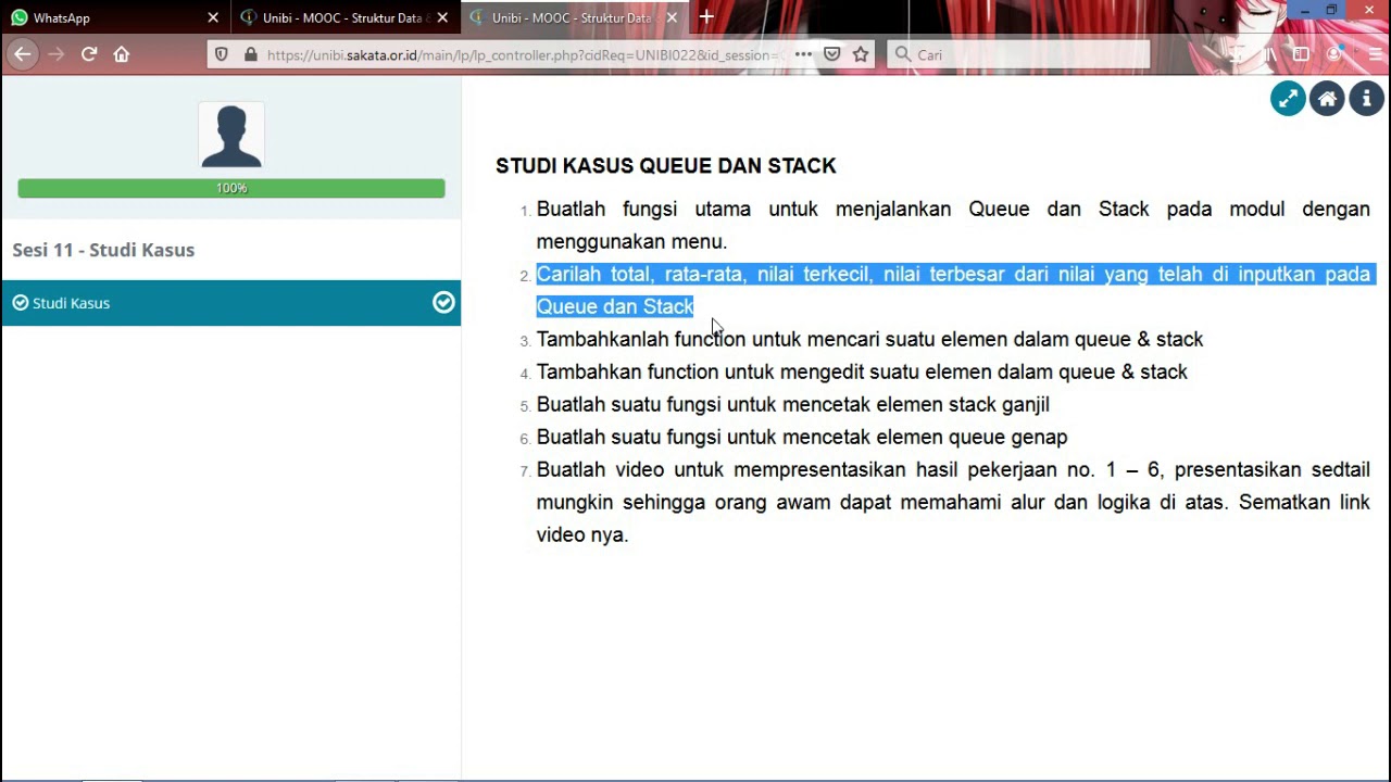 Studi Kasus Stack dan Queue