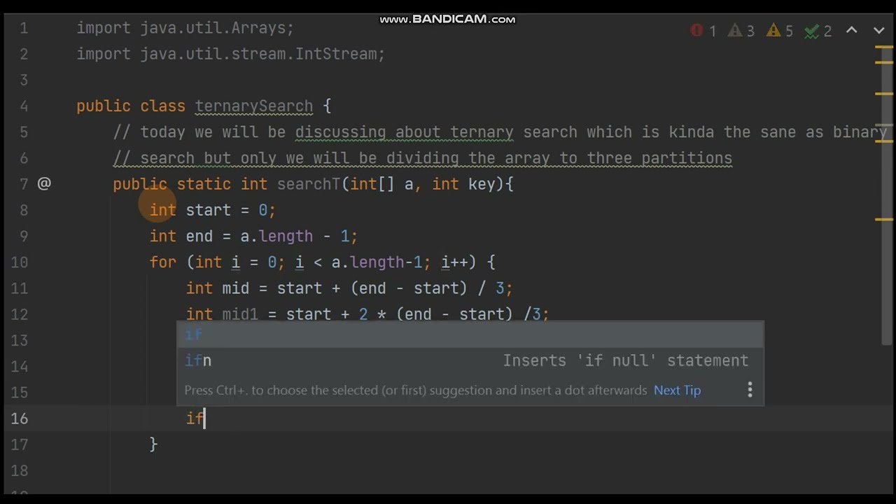 Ternary search using java 2022|Search algorithm