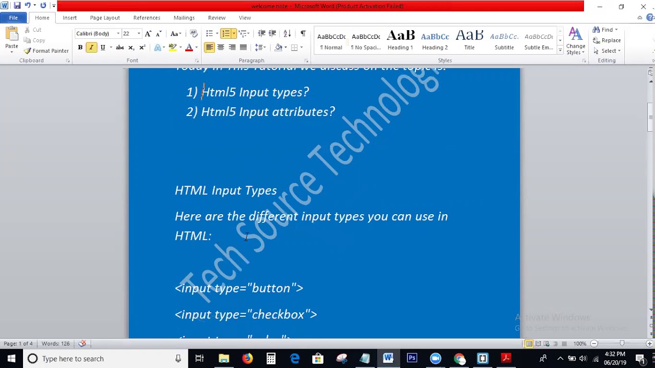 Html5 Input types | Html5 Input Attributes | Html5 Tutorial For Beginners