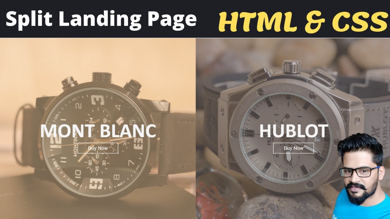 Split Products Landing Page | HTML CSS Tutorial 2022 | NAVEEN SAGGAM