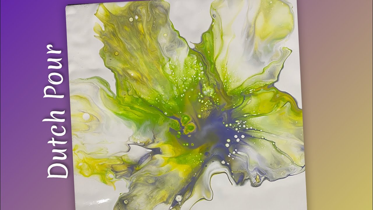 (686) Dutch Pour Technique, Acrylic Paint Pouring