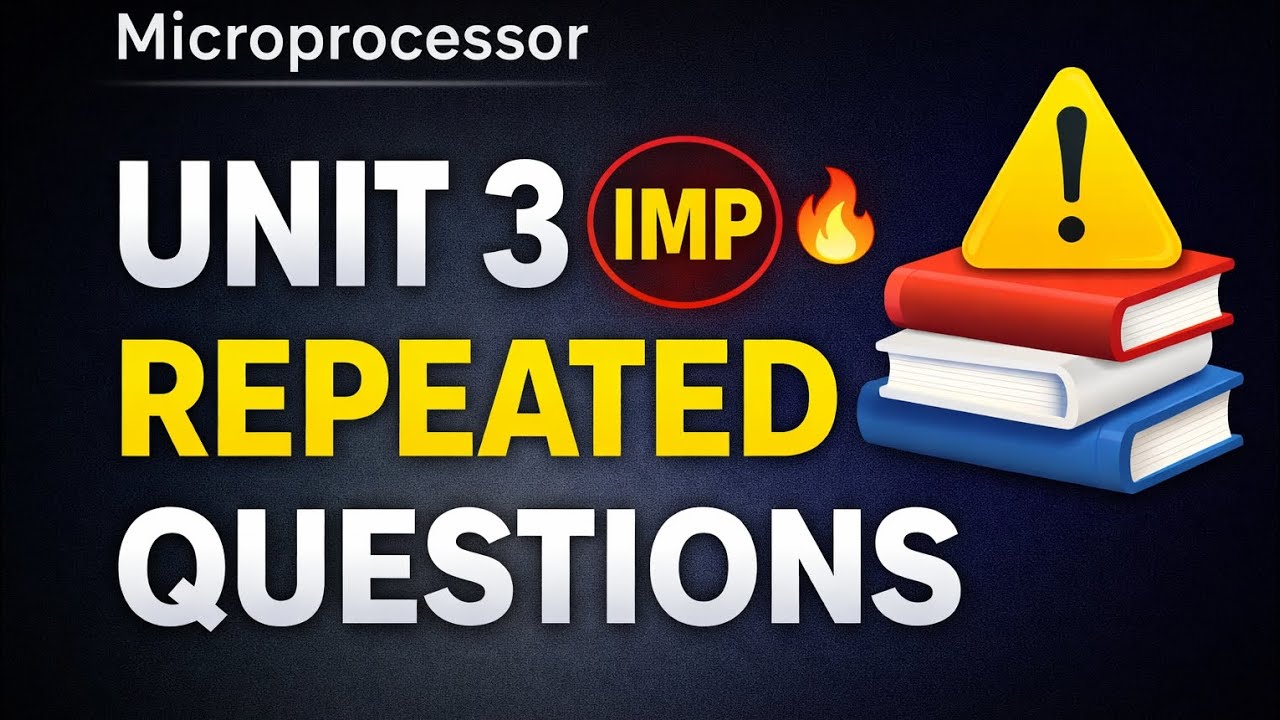 👉 Microprocessor Unit 3 Important Repeated Questions 🔥 | Must Watch Before Exam